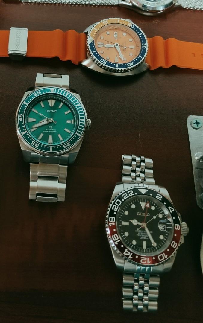 Seiko Prospex Green Samurai Mod, Men's Fashion, Watches & Accessories ...