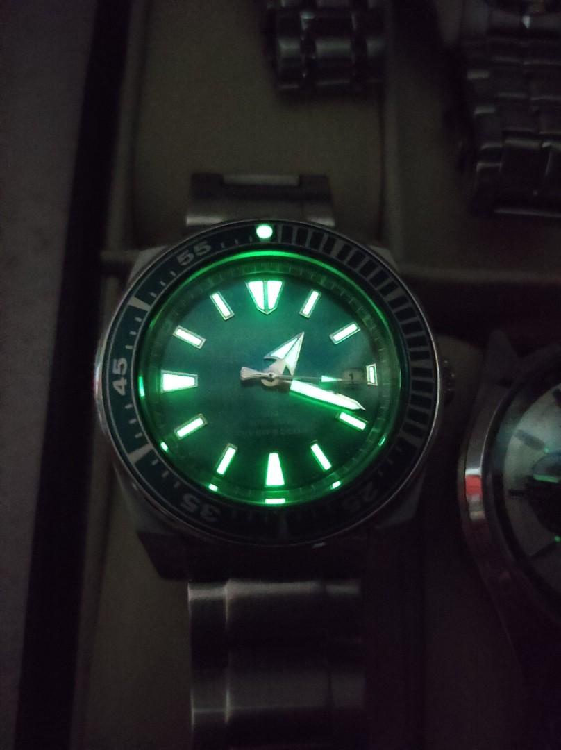 Seiko Prospex Green Samurai Mod, Men's Fashion, Watches & Accessories ...