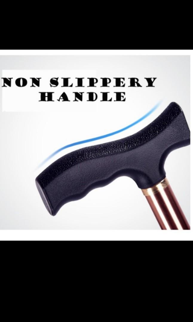 [SG Ready Stock] Walking Stick Quad Cane Narrow Base adjustable level ...