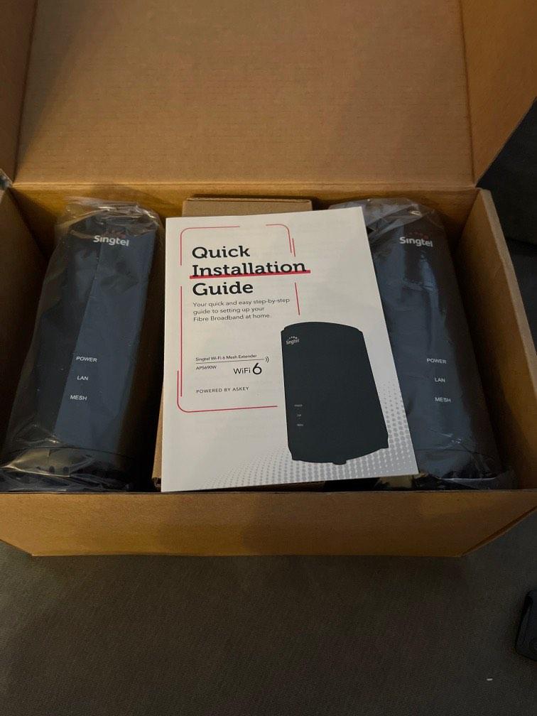 SingTel wifi 6 mesh extender ( dual pack), Computers & Tech, Parts ...