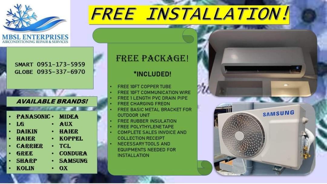 SPLIT TYPE AIRCON With FREE INSTALLATION TV Home Appliances Air split-type-aircon-with-free-installation-tv-home-appliances-air