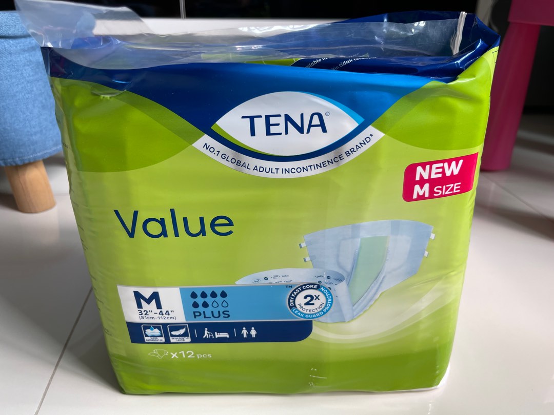 Tena Value Plus adult diapers size M, Health & Nutrition, Medical Supplies & Tools on Carousell