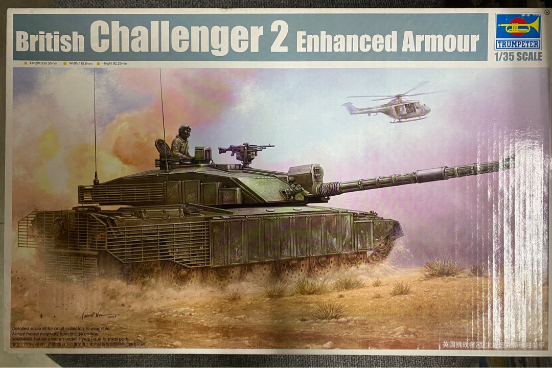 TRUMPETER British challenger 2 1:35裝甲車模型, 興趣及遊戲, 玩具 & 遊戲類 - Carousell