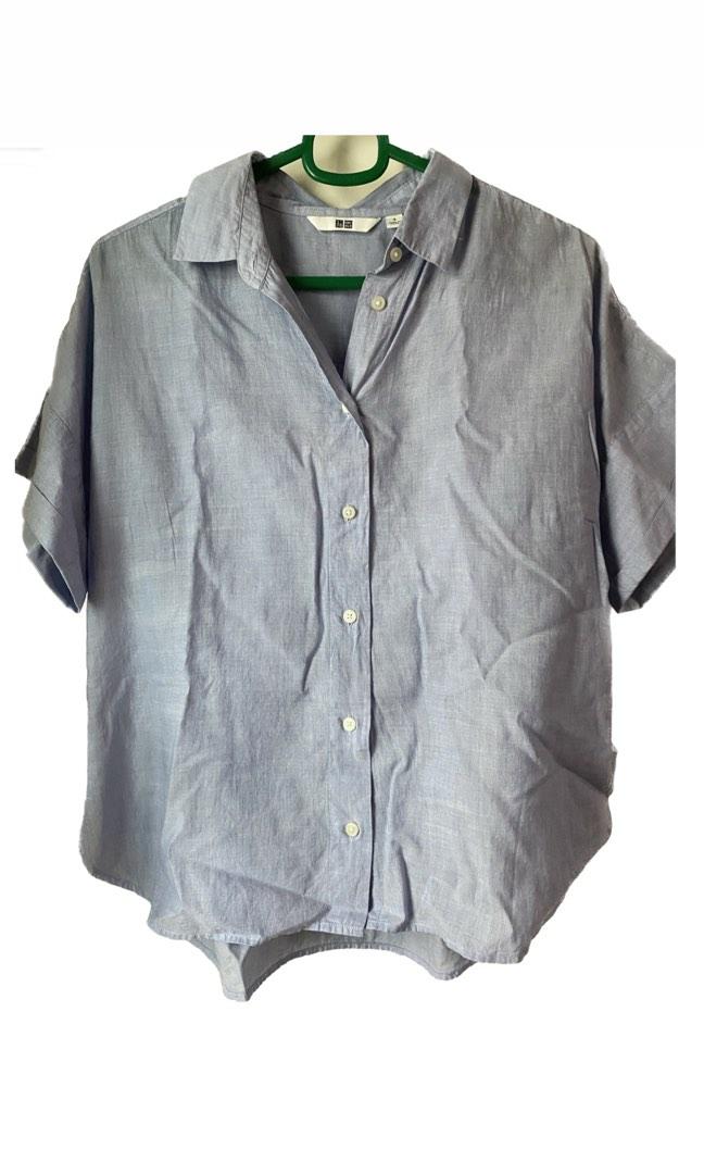 Uniqlo blue polo, Women's Fashion, Tops, Blouses on Carousell