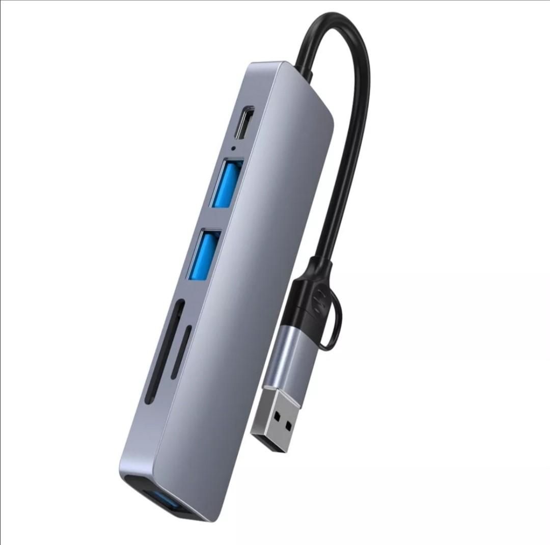 USB C Hub 5-in-1 Dual Head Type C/USB A Docking Station PD 5V Fast ...