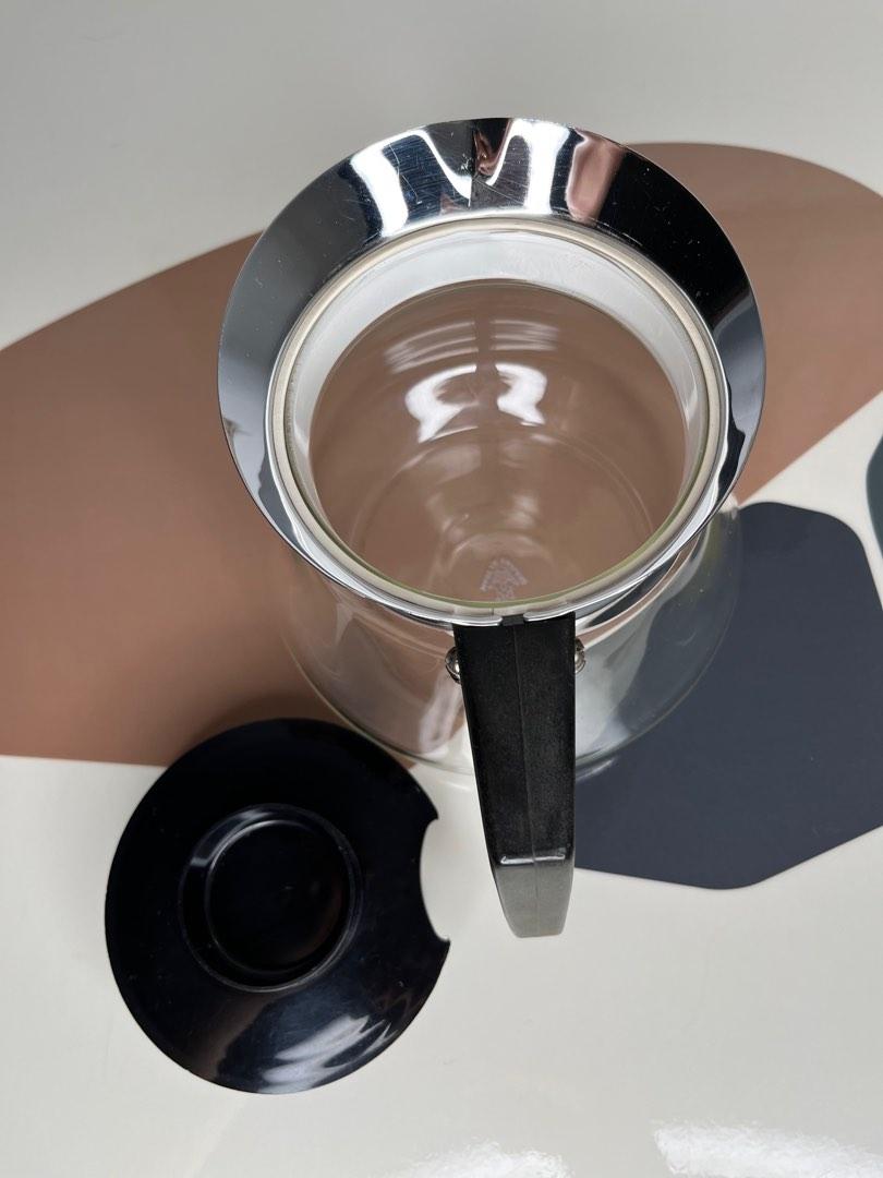 Vintage Pyrex JAJ Jug Silver Black with lid , Pyrex Coffee Carafe ...