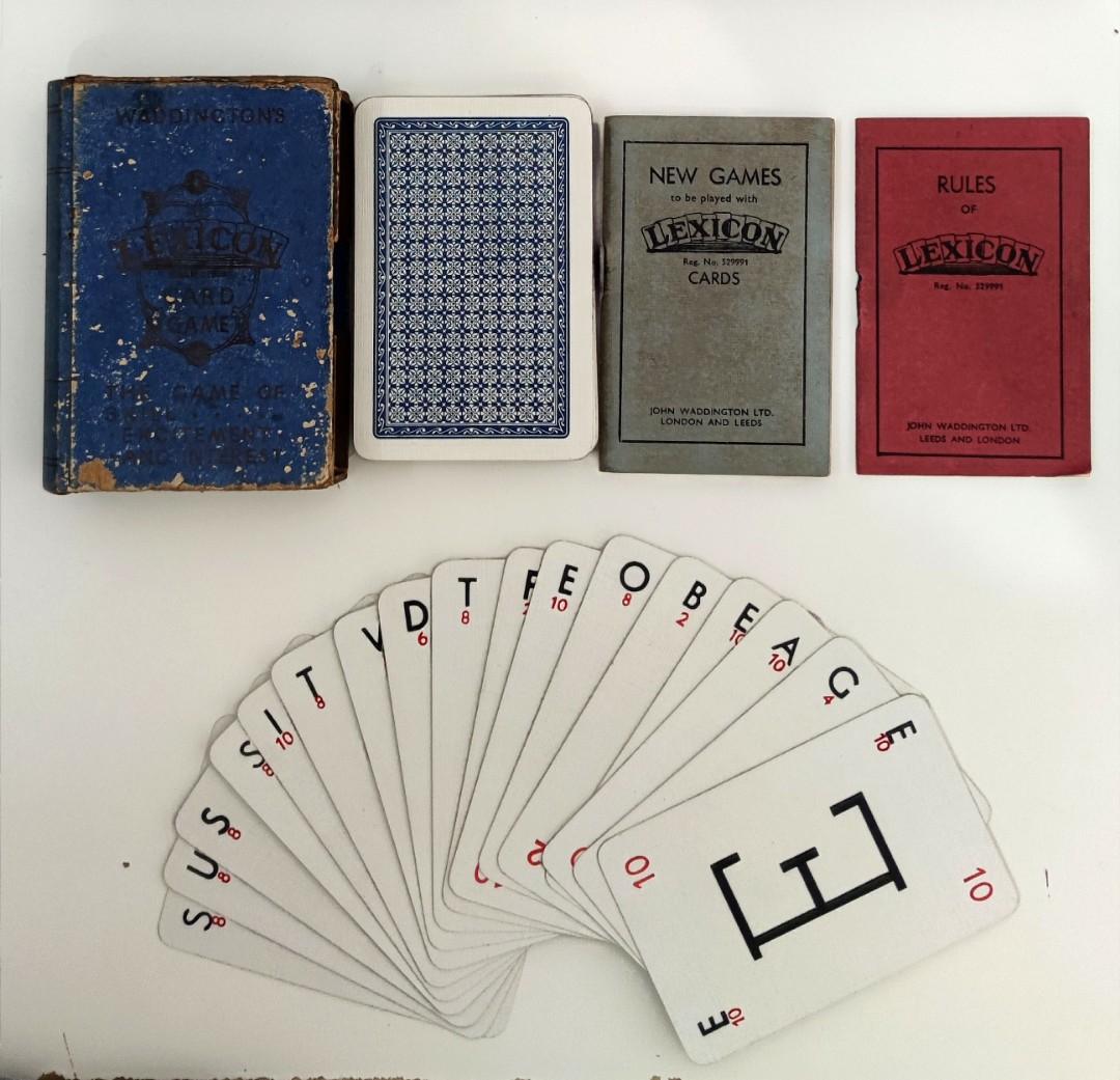 Vintage Waddington Lexicon Playing Card Game (First Copyright 1935 ...