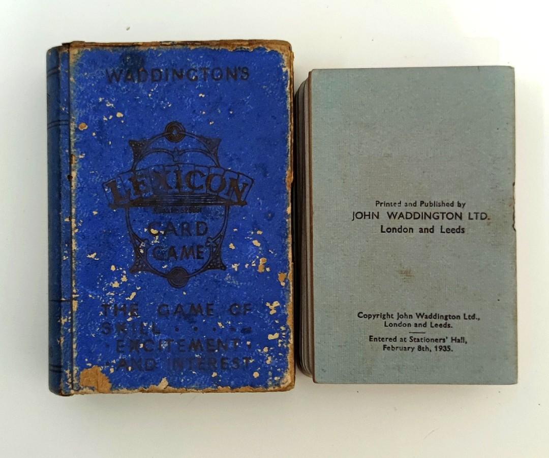 Vintage Waddington Lexicon Playing Card Game (First Copyright 1935 ...