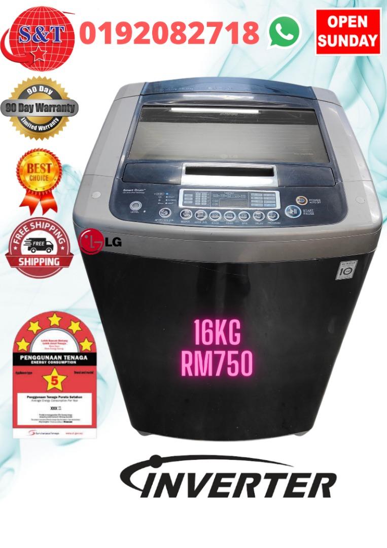 WASHING MACHINE LG 16KG INVERTER, TV & Home Appliances, Washing Machines and Dryers on Carousell