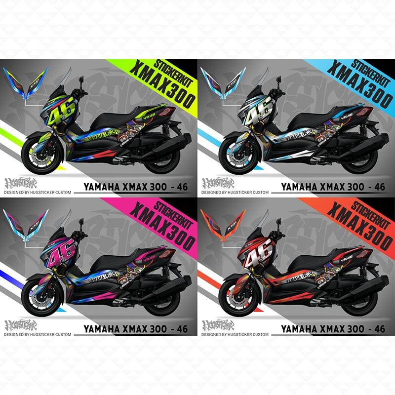 XMAX 300 46 YAMAHA HUGSTICKER Decals Sticker Kit High Quality Bike Wrap ...