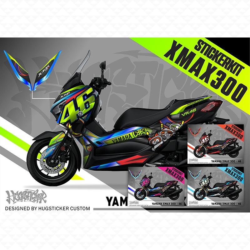 XMAX 300 46 YAMAHA HUGSTICKER Decals Sticker Kit High Quality Bike Wrap ...
