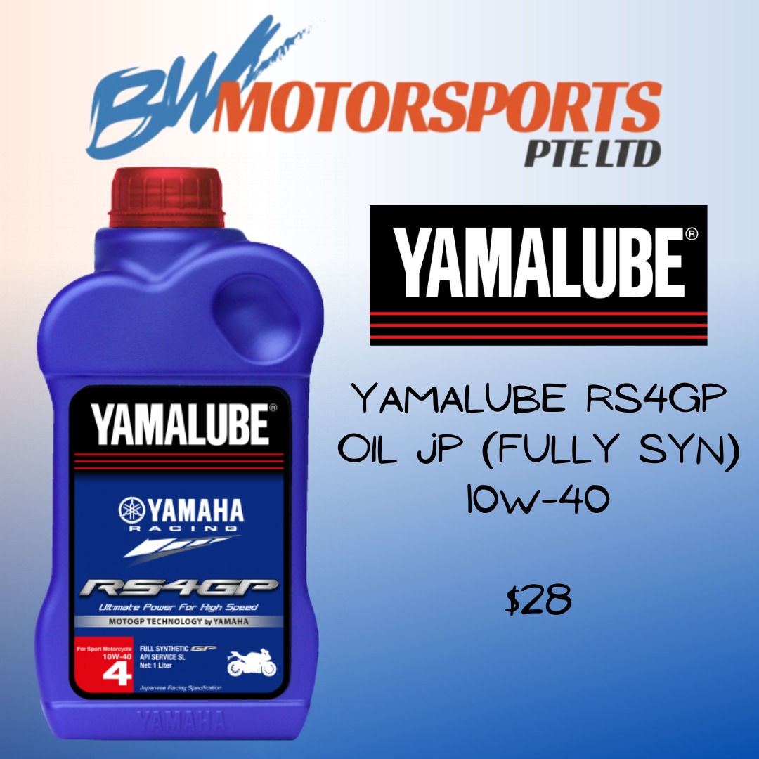 YAMALUBE RS4GP OIL JP (FULLY SYN) 10W-40, Motorcycles, Motorcycle Accessories on Carousell