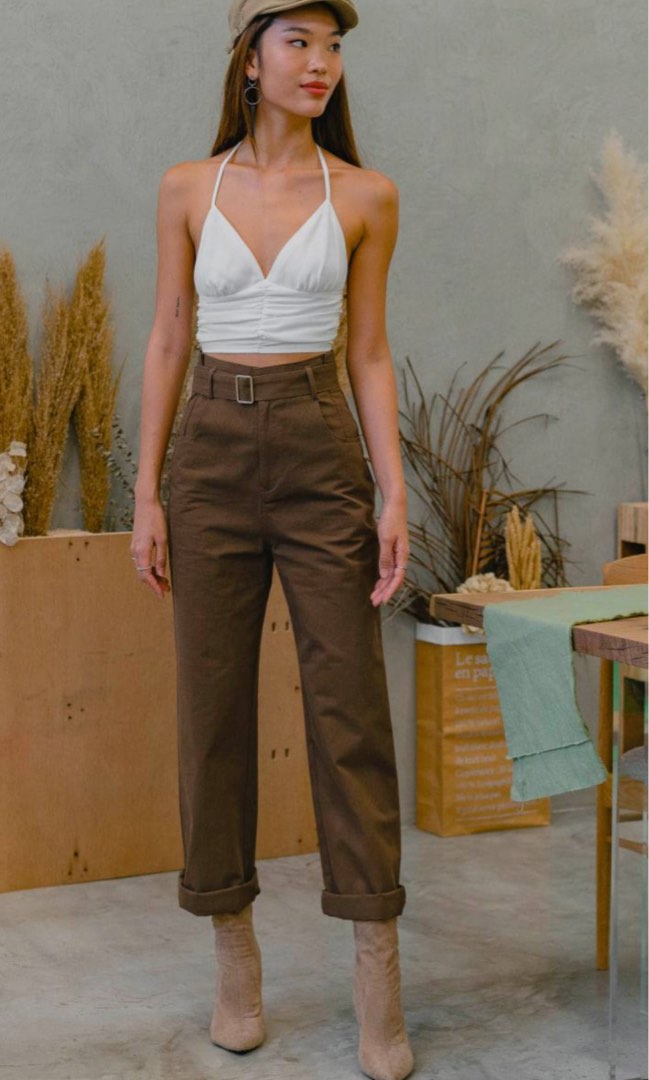 YHF (younghungryfree) component pants in wood brown, Women's Fashion ...