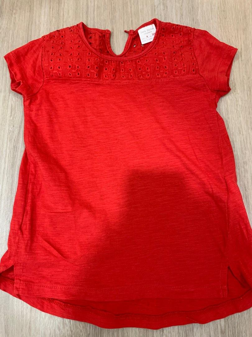 Zara kids girl red top, Babies & Kids, Babies & Kids Fashion on Carousell