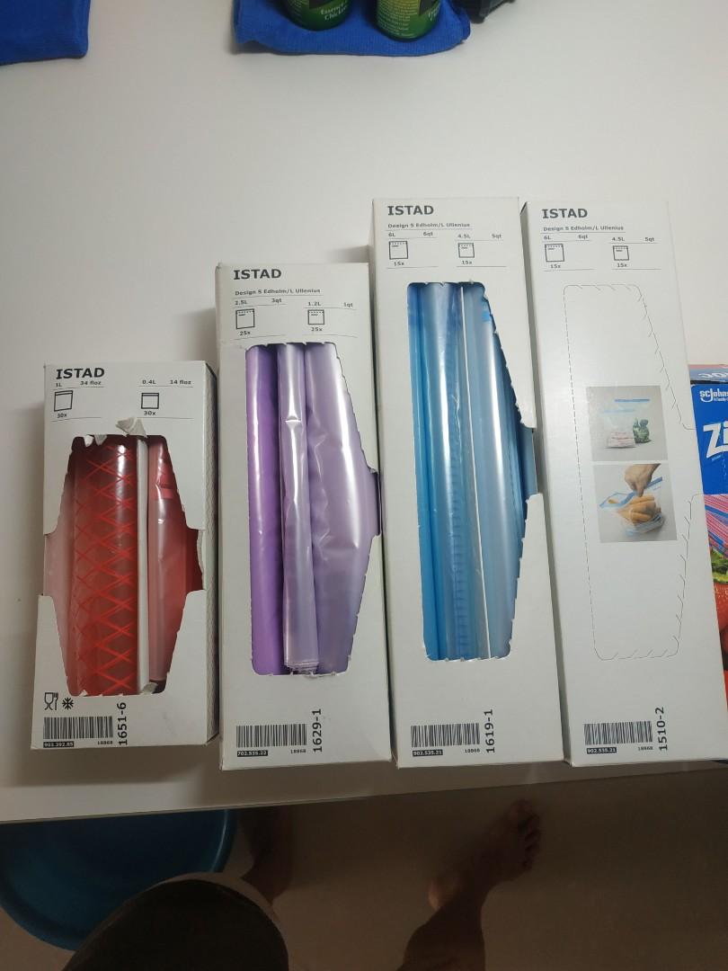 Ziploc / GLAD / IKEA ISTAD Zipper bags, Furniture & Home Living ...