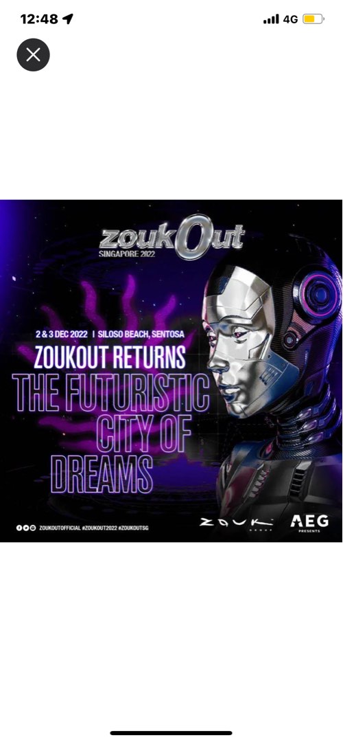 ZoukOut Day 2 ticket, Tickets & Vouchers, Event Tickets on Carousell
