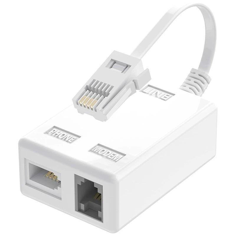 [1198] BT Plug to ADSL RJ11 Broadband internet Microfilter Splitter ...