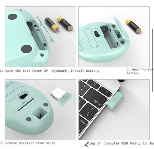 [1351] Jelly Comb Wireless Keyboard and Mouse set for Laptop Computer ...