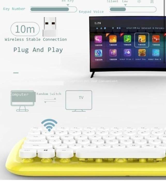 [1351] Jelly Comb Wireless Keyboard and Mouse set for Laptop Computer ...
