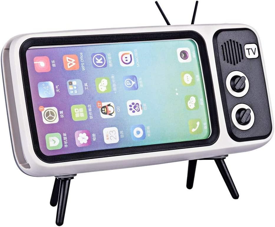 1511) HMANE Retro TV Shape Mobile Phone Holder Stand, Desktop Cell ...