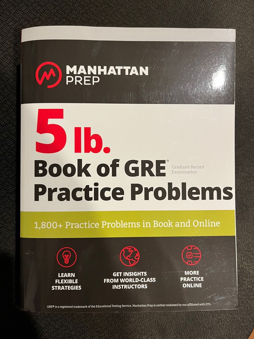 5lb book of GRE Practice Problem, Hobbies & Toys, Books & Magazines ...