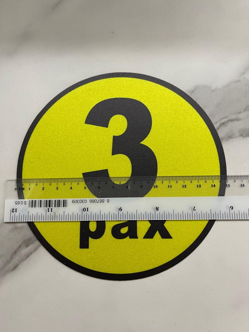 Sticker Magnet 70km/hr /3&5 pax (Big) (H032), Car Accessories, Accessories on Carousell