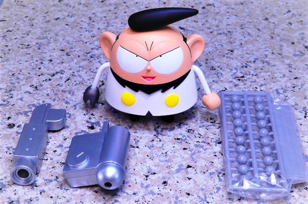 絕版 1999年 TOMY Cyborg Kuro-chan 超級小黑咪 No.09 剛万太郎 剛萬太郎博士 action figure 1款 ...