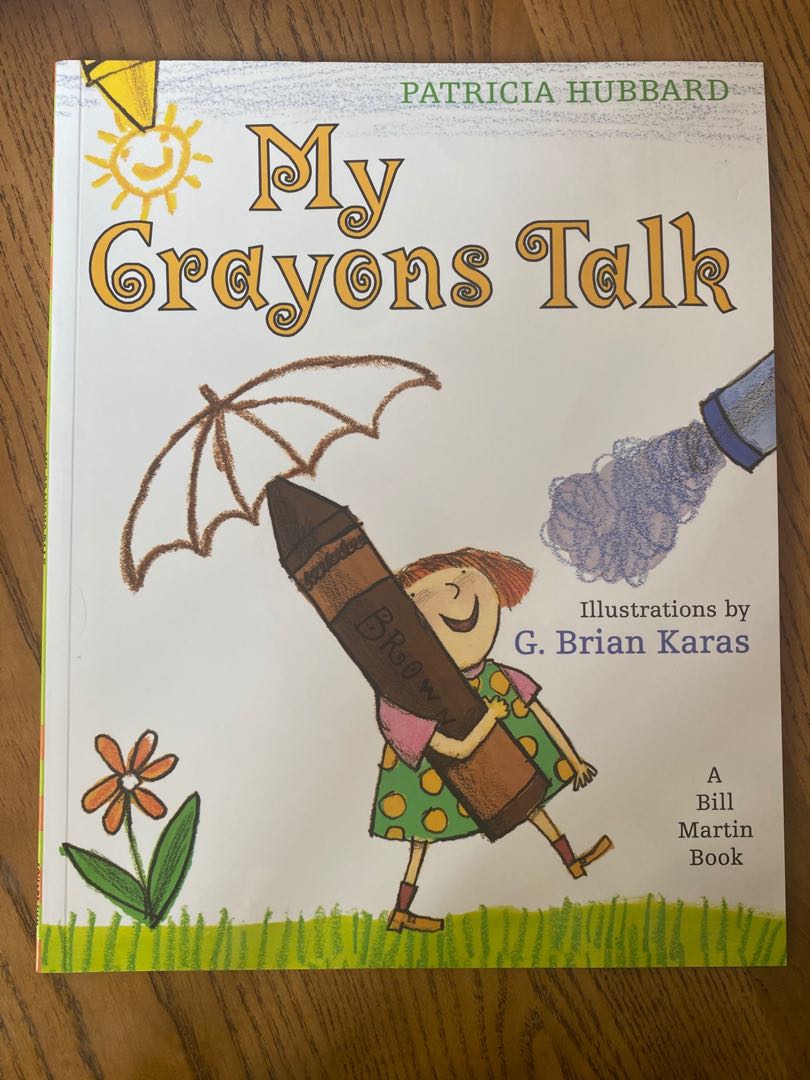 英文原文書籍繪本童書 My Crayons Talk 我的蠟筆會說話 我與蠟筆的異想世界, 書籍、休閒與玩具, 書本及雜誌, 漫畫在旋轉拍賣