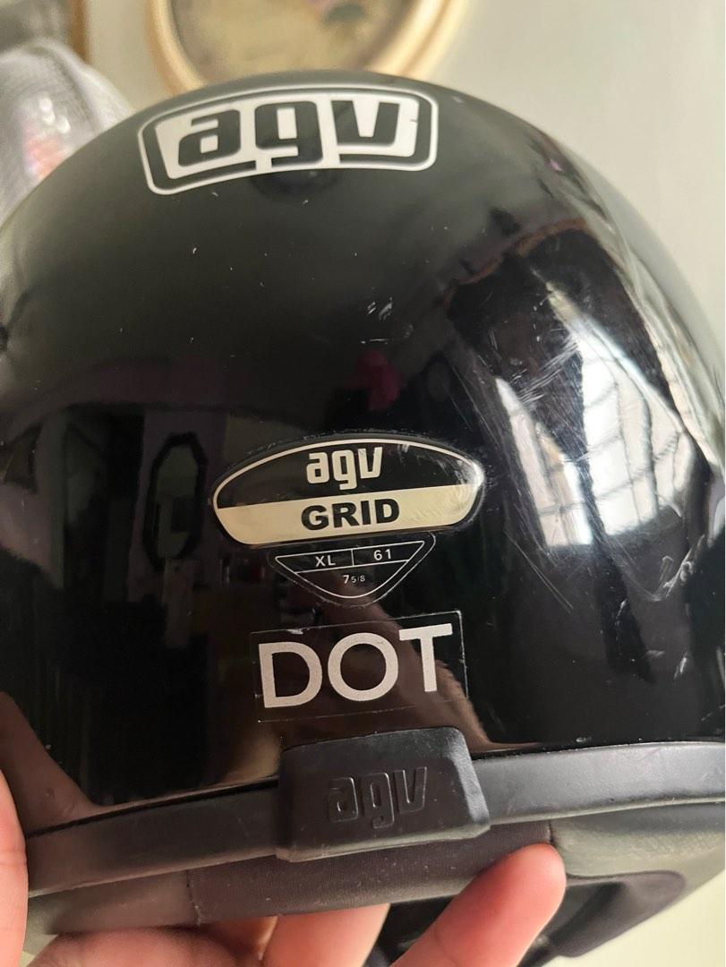 Agv Grid Solid Black Full Face, Motorcycles, Motorcycle Apparel on ...