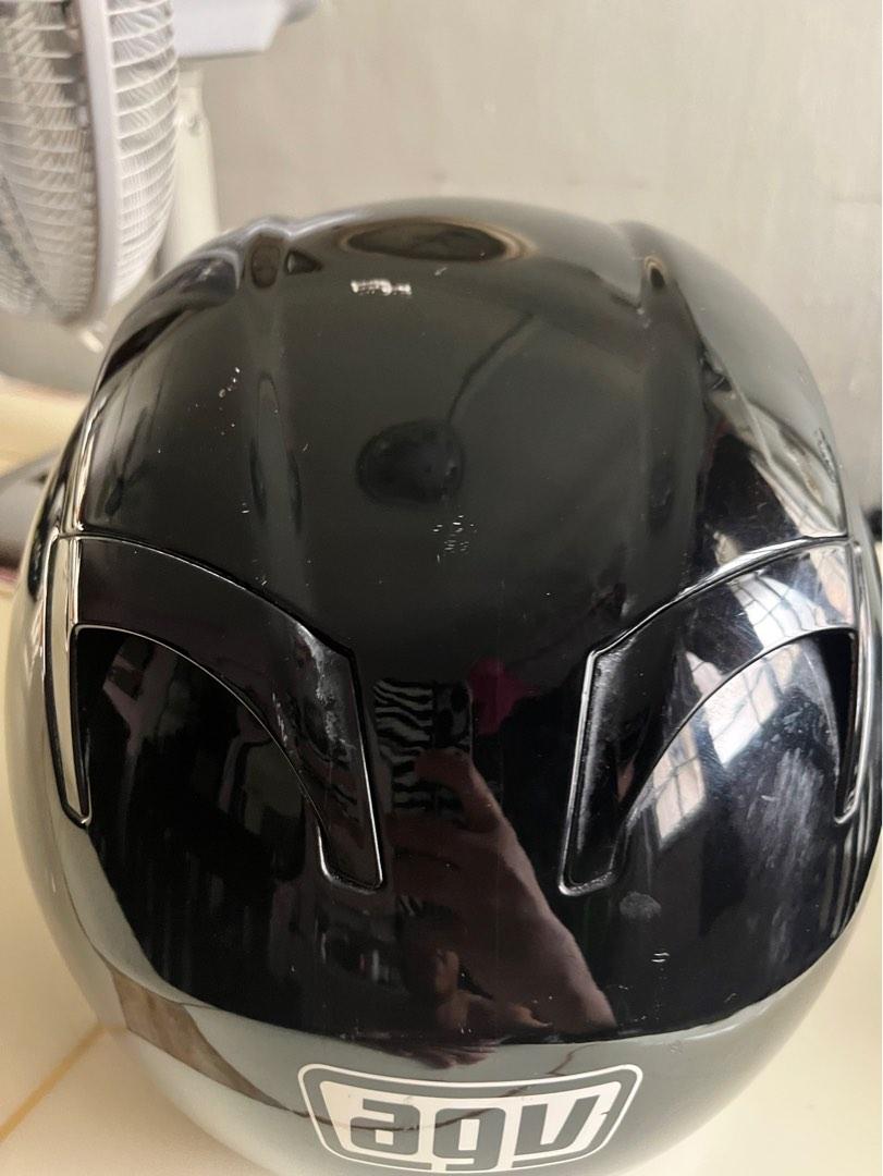 Agv Grid Solid Black Full Face, Motorcycles, Motorcycle Apparel on ...