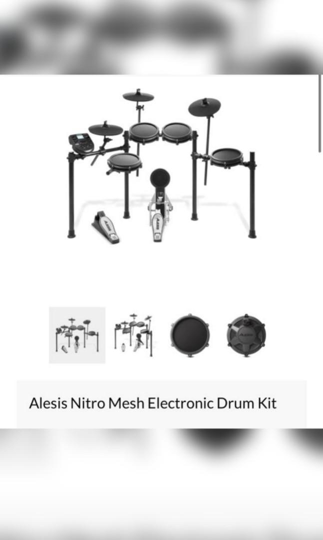 Alexis Nitro Mesh Drum set, Hobbies & Toys, Music & Media, Musical ...