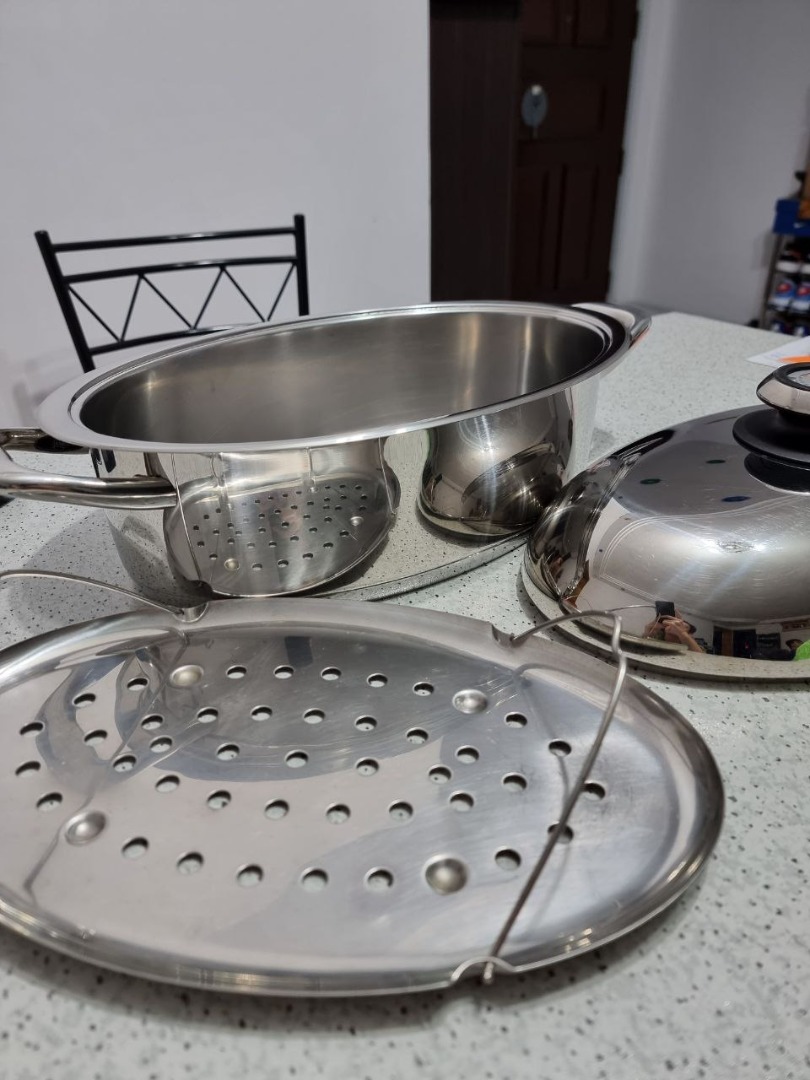 AMC Premium Cookware The Ovals 34cm 5.5 Litre, Furniture & Home Living ...