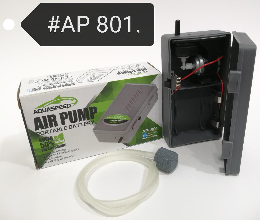 AquaSpeed AP801 Portable Battery Air Pump Size D for Aquarium Fish Pam ...