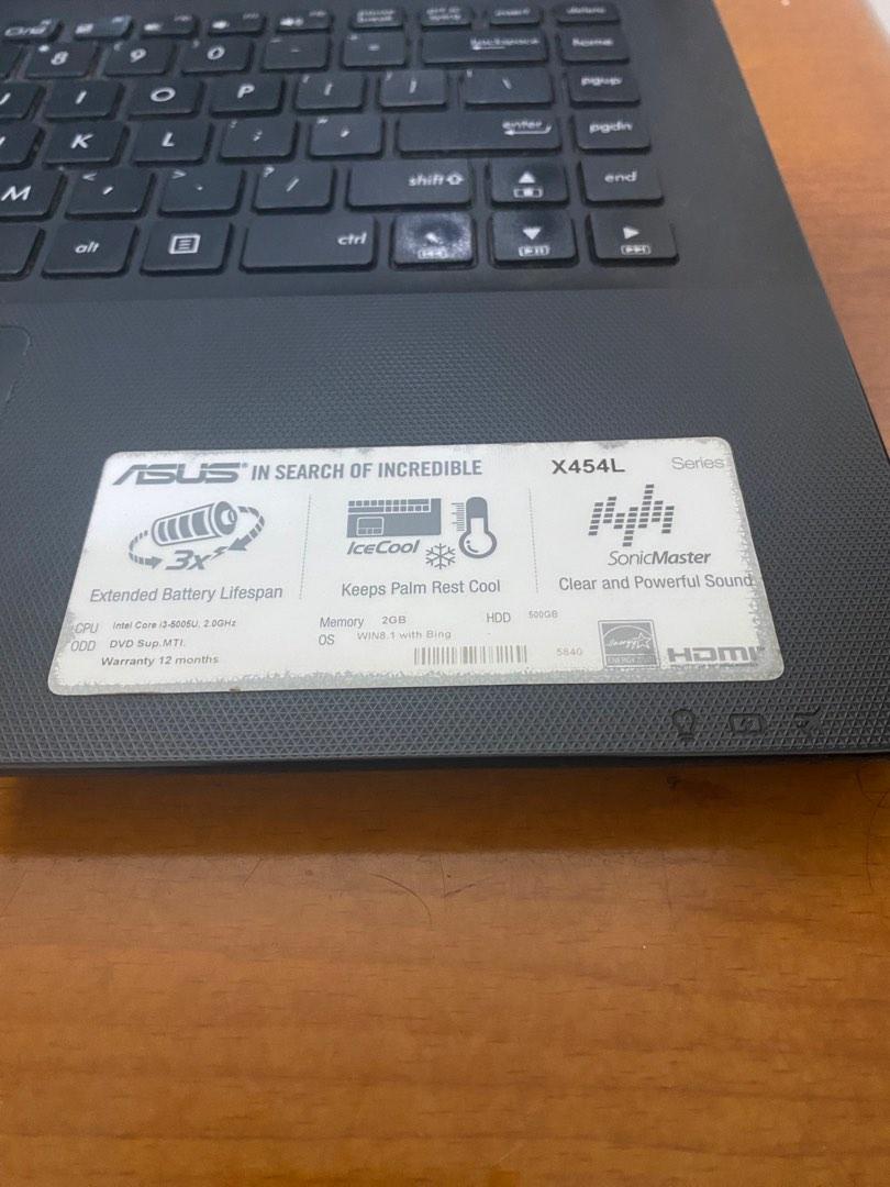 Asus x454l, Computers & Tech, Laptops & Notebooks on Carousell