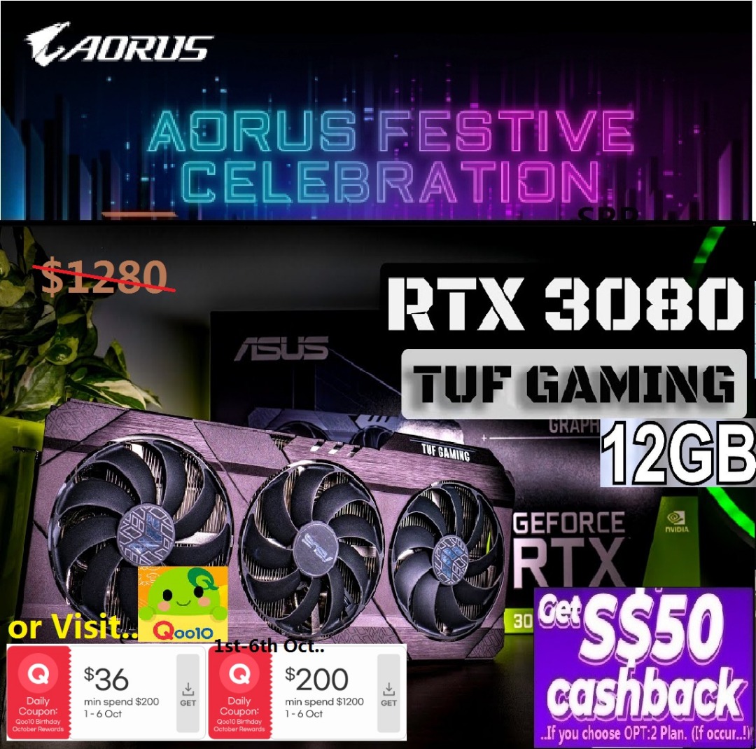 ASUS ROG STRIX GEFORCE RTX 3080 GAMING 12GB GDDR6X(3Y), 11.11 Mega ...