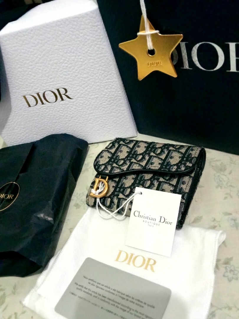 Authentic Christian Dior Saddle Lotus Wallet with tag box never been ...