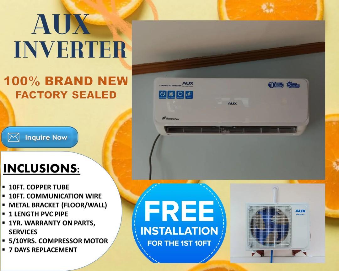 Aux F series Inverter Split Type With Free Installation, TV & Home ...