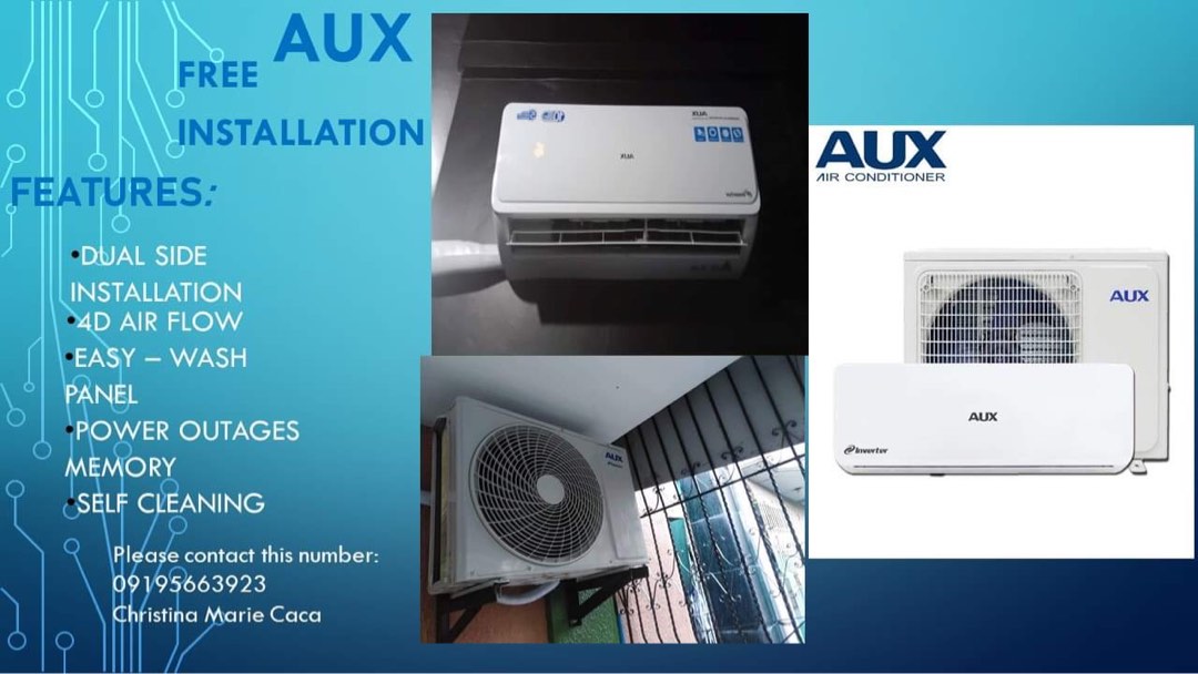 AUX SPLIT TYPE AIRCON INVERTER FREE INSTALLLATION, TV & Home Appliances ...