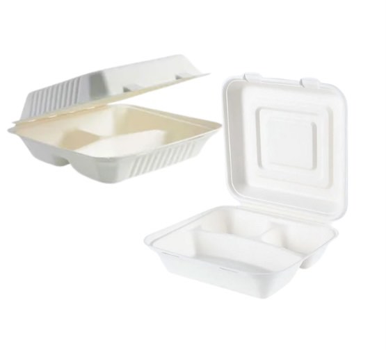 Bagasse Bento Compartment Box, Furniture & Home Living, Kitchenware ...