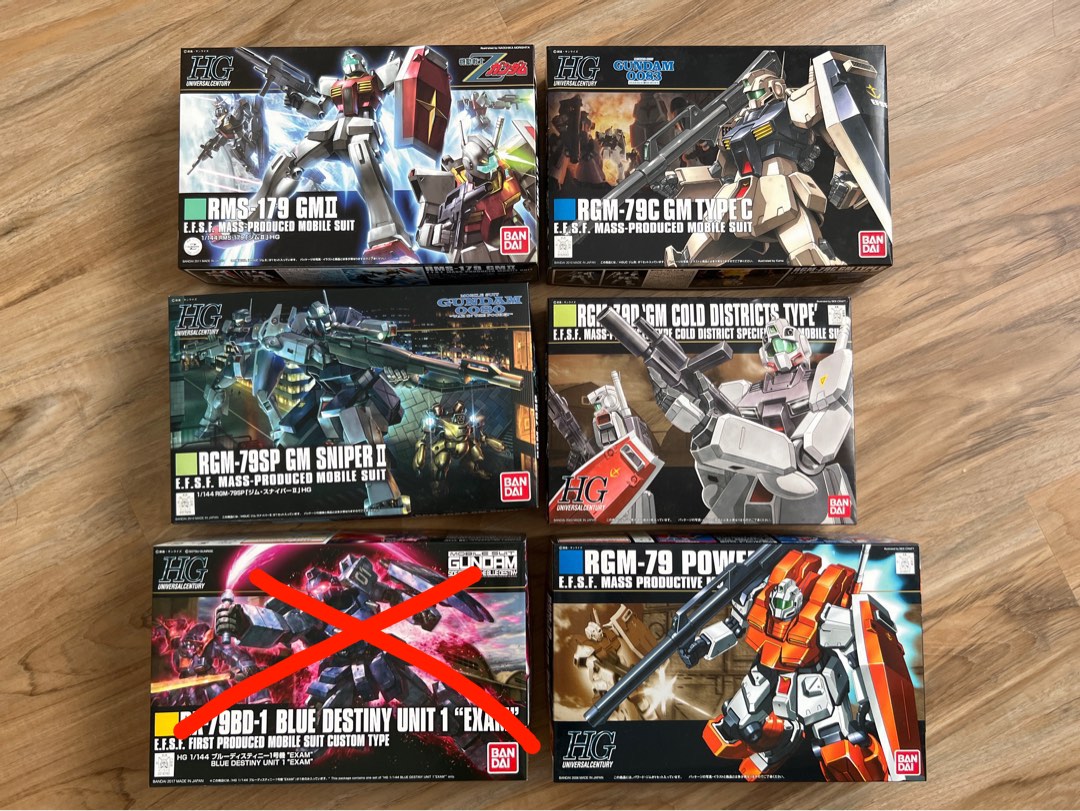 Bandai HG Model Kits Various - Powered GM/GM Sniper II / GM II/ GM Type ...
