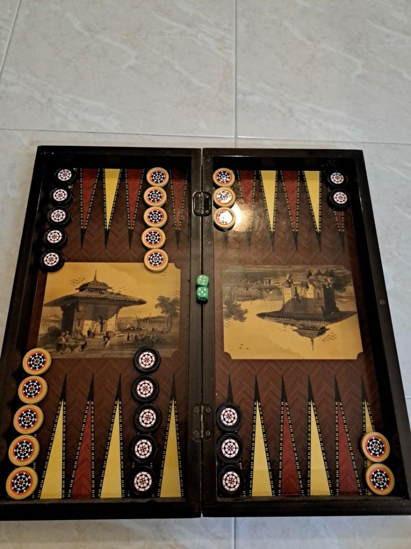 Beautiful wooden backgammon board, Hobbies & Toys, Toys & Games on ...