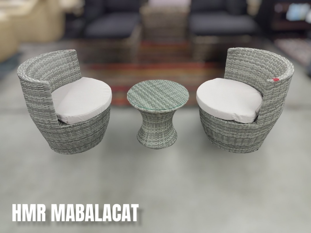 Belavi Wine Bottle Outdoor Setting 3 pcs 2 Chair 1 Table Glass Top ...