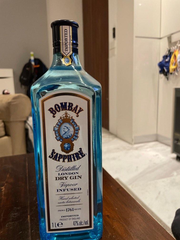 Bombay Sapphire Gin 1ltr, Food & Drinks, Alcoholic Beverages on Carousell