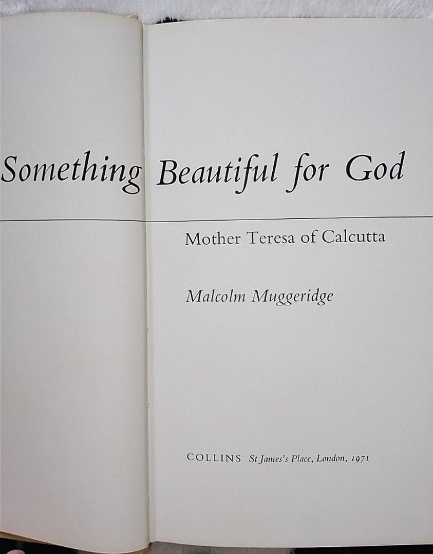 BOOK - SOMETHING BEAUTIFUL FOR GOD MOTHER TERESA OF CALCUTTA - MALCOLM ...