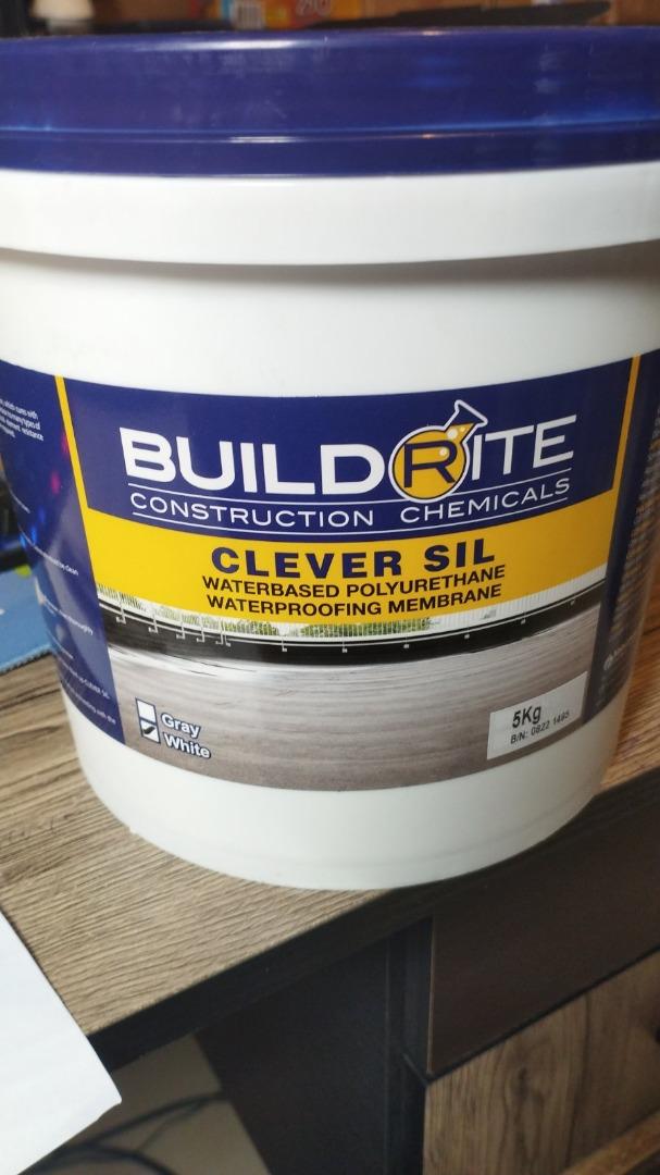 BUILDRITE CLEVER SIL WHITE (5kg) WATER-BASED POLYURETHANE MEMBRANE ...