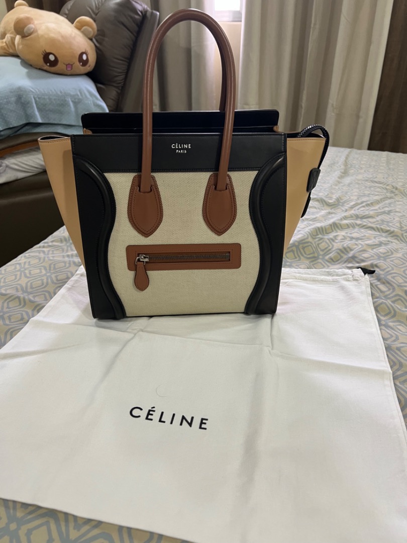 Celine Micro Luggage Tri-color, Luxury, Bags & Wallets on Carousell