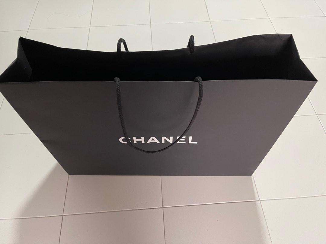 Chanel paper bag carrier with flower, Luxury, Accessories on Carousell