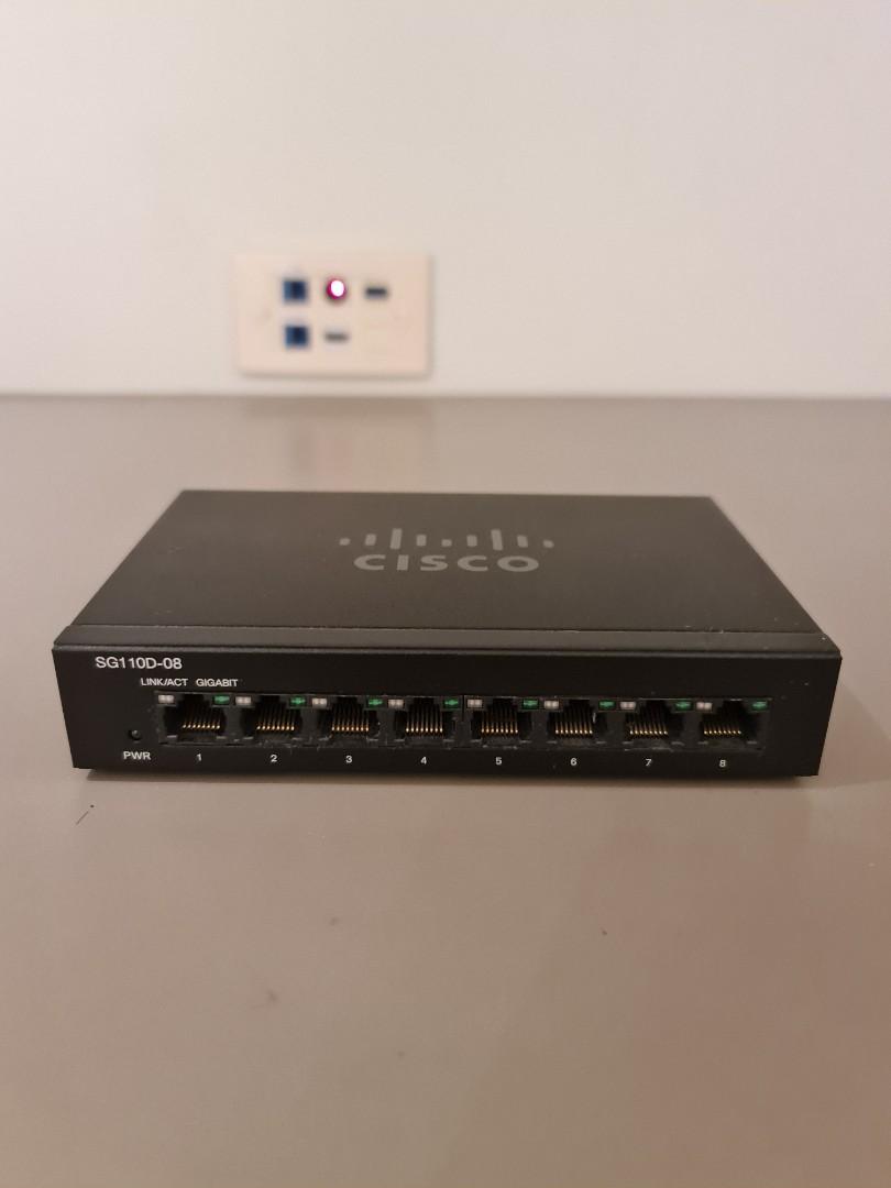 Cisco 8 Port Gigabite Switch SG110D-08, Computers & Tech, Parts ...