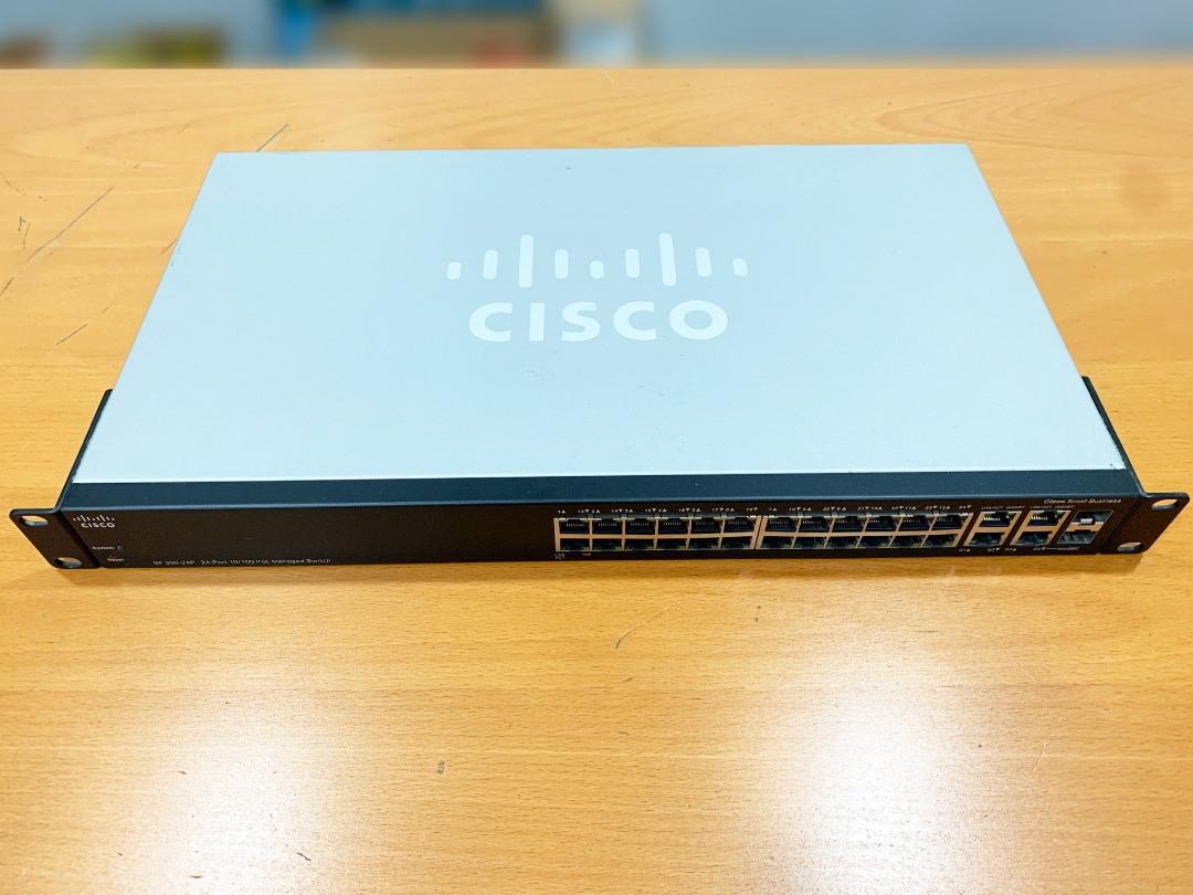 Cisco SF300-24P 24-port 10/100 PoE Managed Switch with Gigabit Uplinks ...