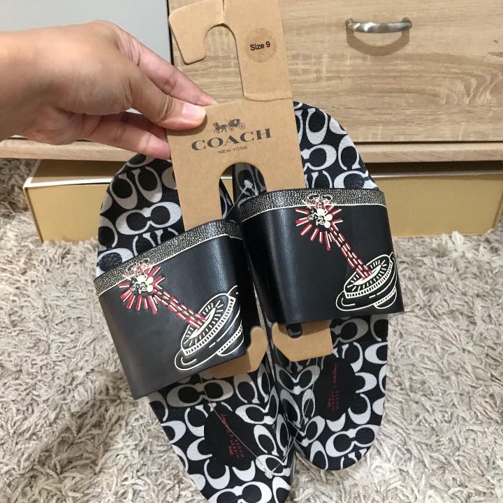 Coach mickey slide US9, Men's Fashion, Footwear, Slippers & Slides on ...